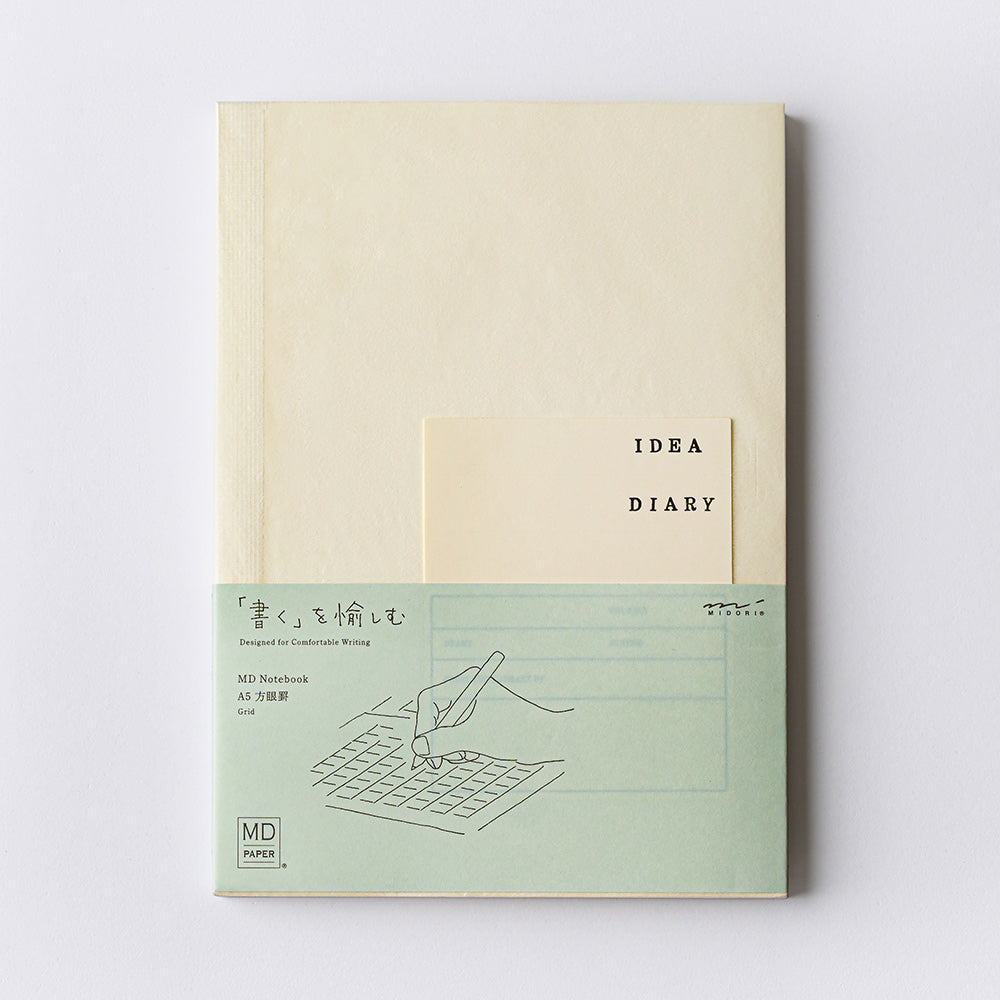 Midori A5 Off White Notebook - Elegant Design for Notes and Jotting